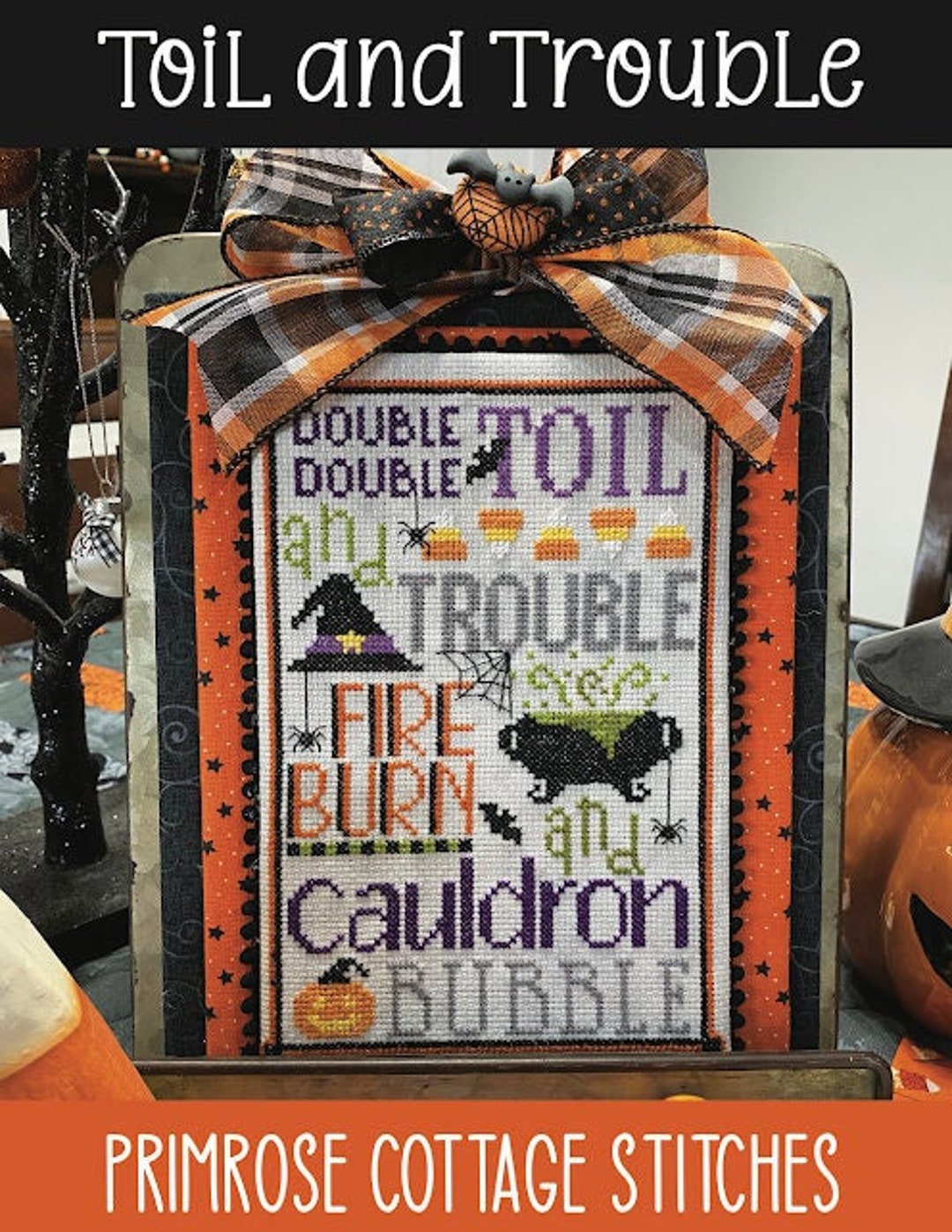 Counted Cross Stitch Pattern, Toil and Trouble, Halloween Decor ...