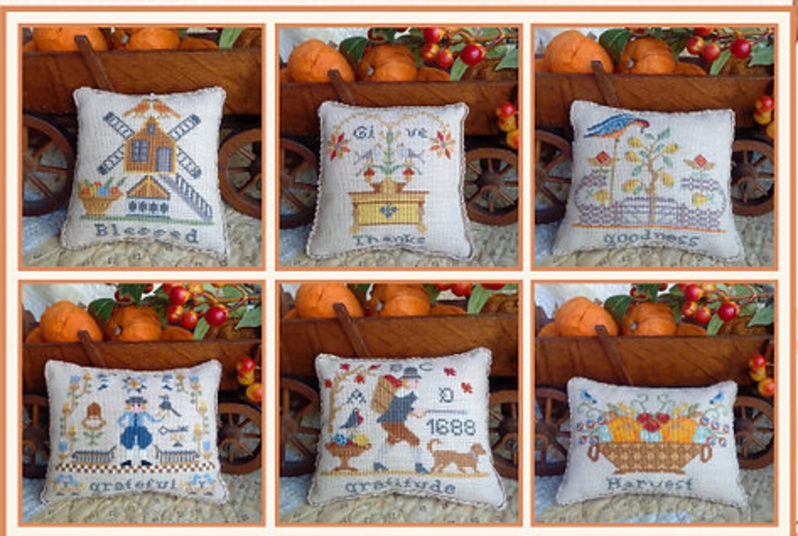 Counted Cross Stitch Pattern Autumn Smalls Pillow Ornaments - Etsy