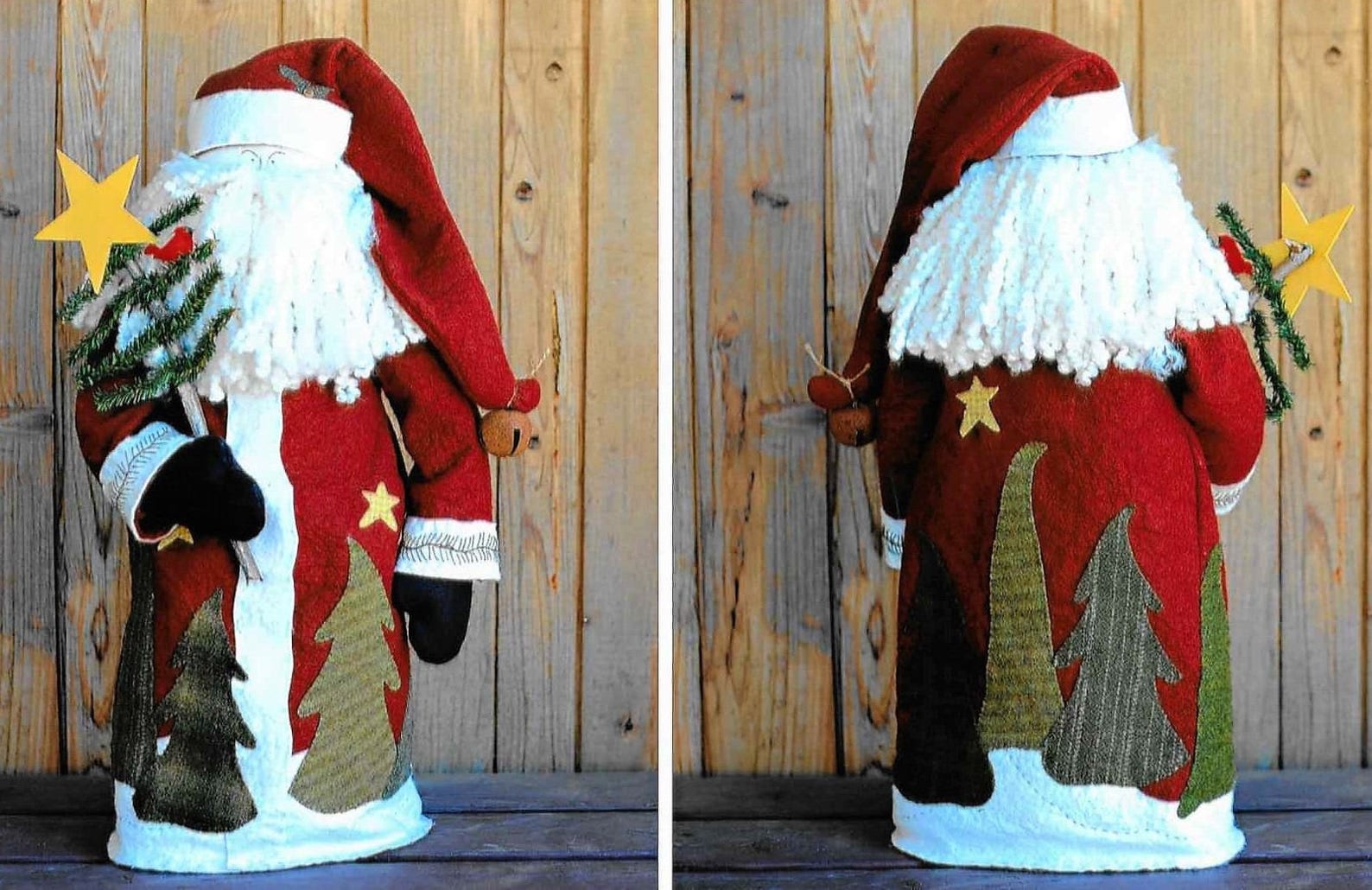Wool Applique Pattern, Jolly Jo, Winter Decor, Santa, Wool Santa ...