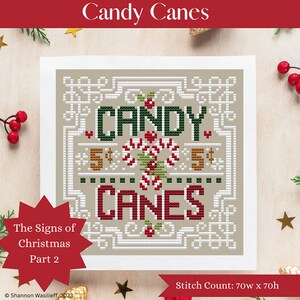 Counted Cross Stitch, Signs of Christmas, Bake Shop, Sleigh Rides ...