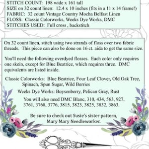 Counted Cross Stitch Pattern, Susie Susie Samplermaker, Garden Decor ...