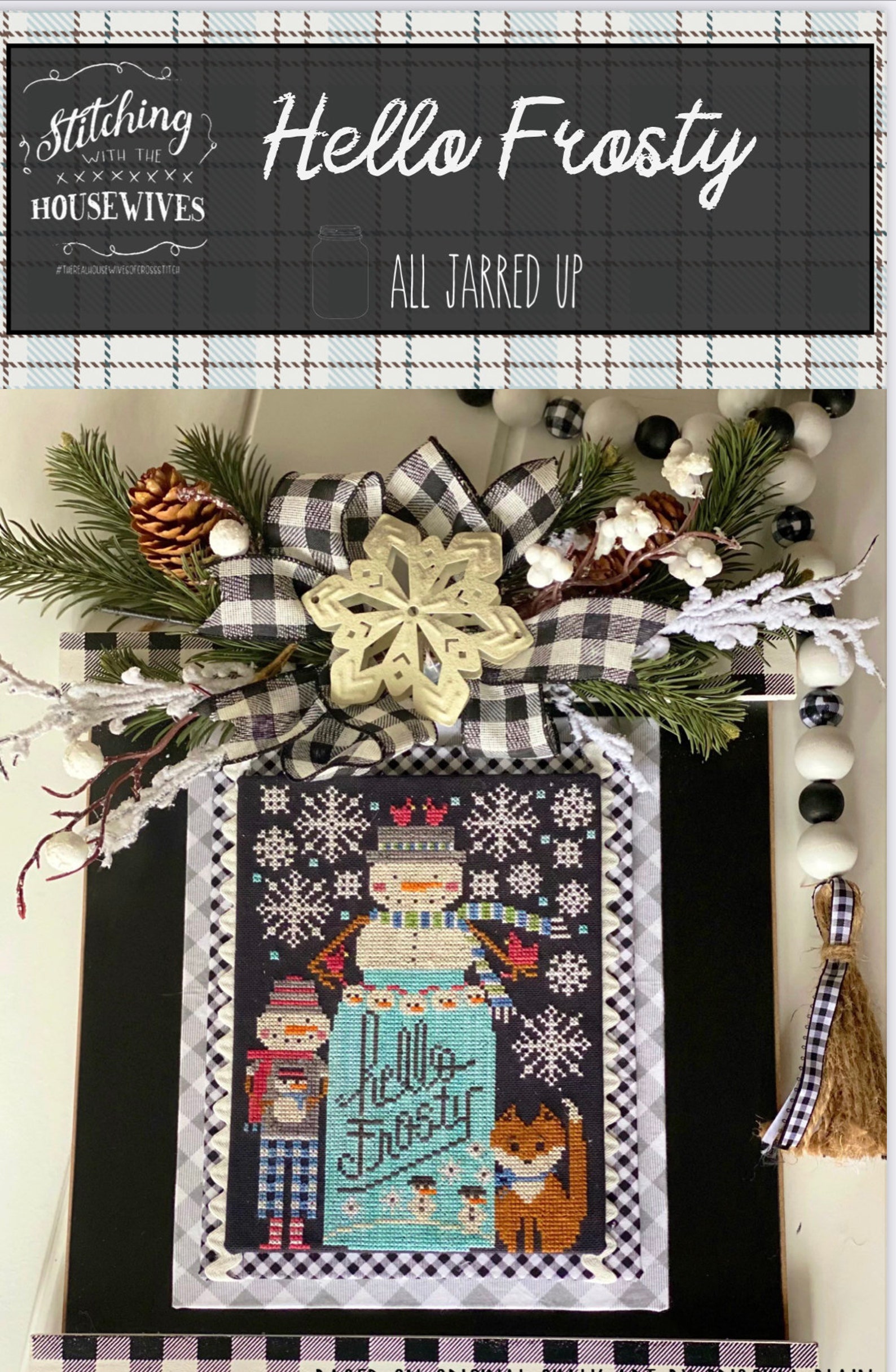 Counted Cross Stitch Pattern Hello Frosty Winter Decor | Etsy