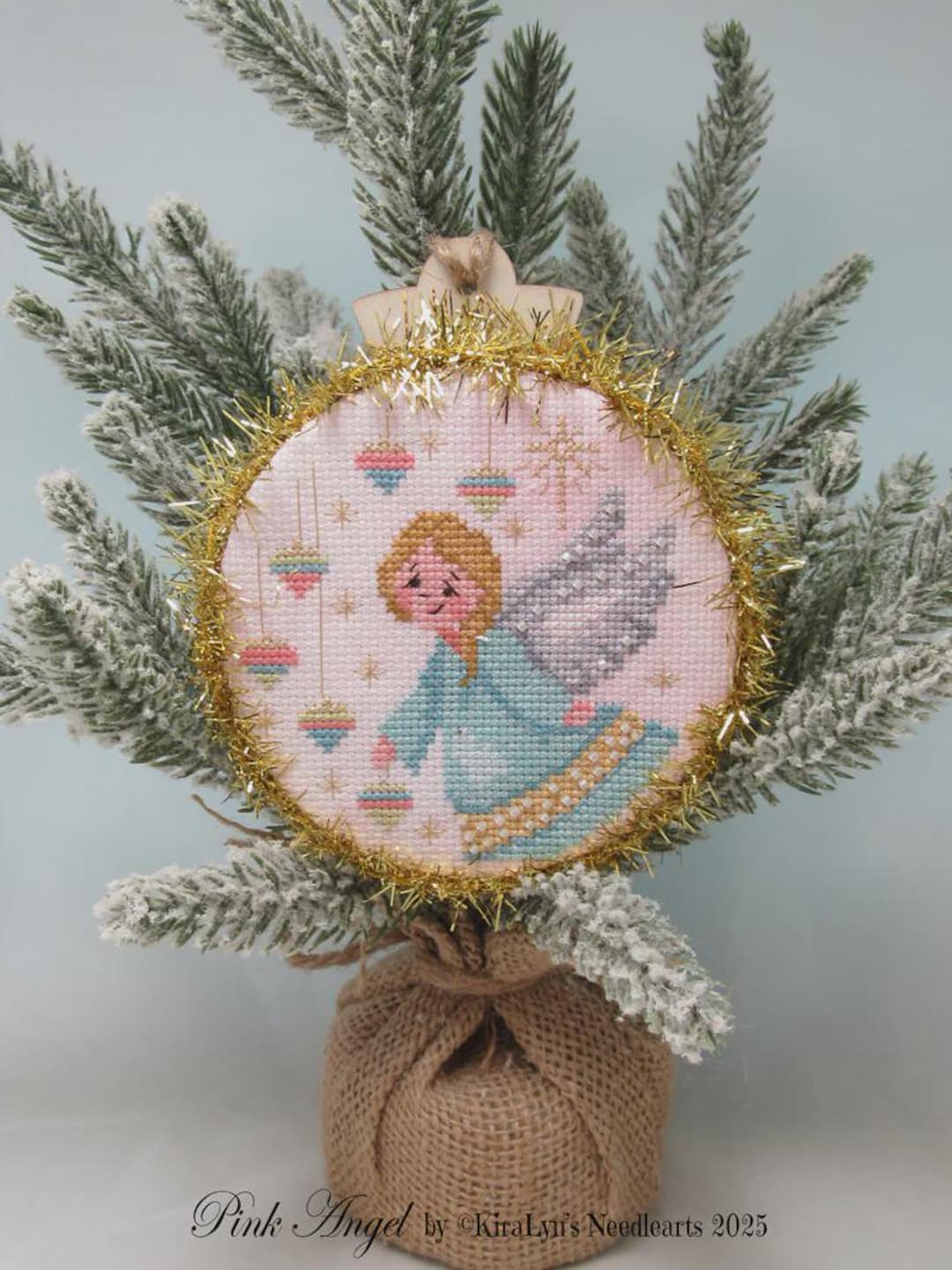 Counted Cross Stitch Pattern, Pink Angel, Choir of Angel Series ...
