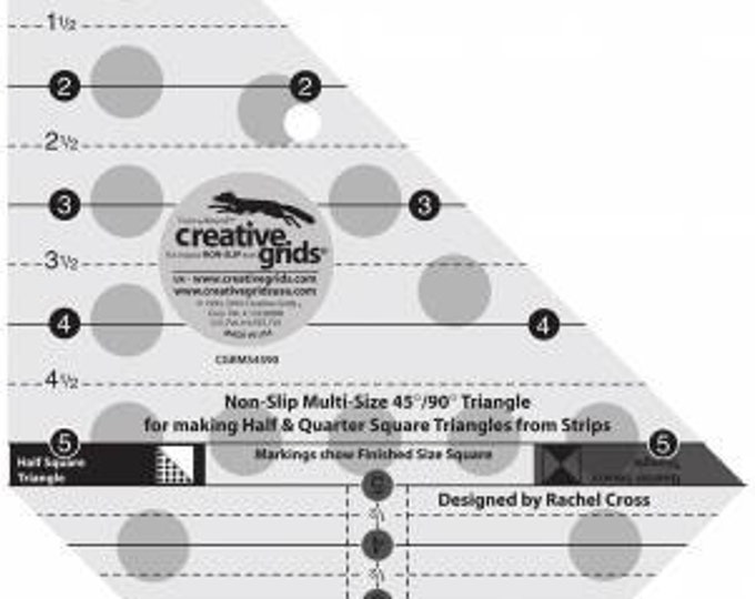 Quilt Ruler, Creative Grids, Multi-size 45 Degree and 90 Degree Ruler ...