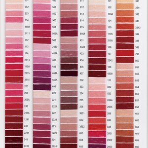 Cosmo, Cosmo Color Card, Lecien Color Card, Cosmo Floss Color Chart ...