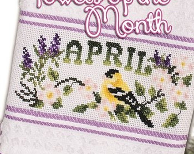 Counted Cross Stitch Pattern, April, Oriole & Flowers, Towels of the ...