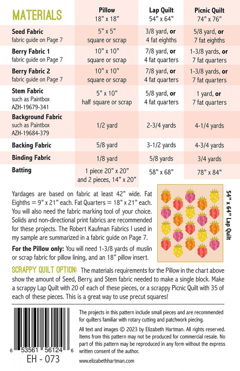 Quilt Pattern, Berry Season, Strawberry Quilt, Strawberries, Scrappy ...