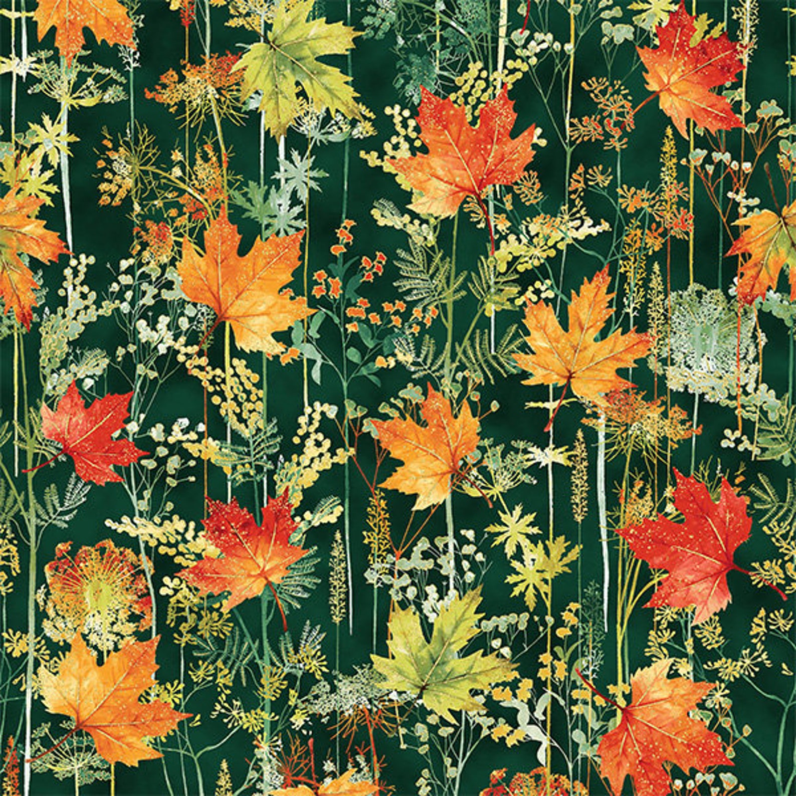 Quilt Fabric Autumn is in the Air Fall Fabrics Sunflowers - Etsy