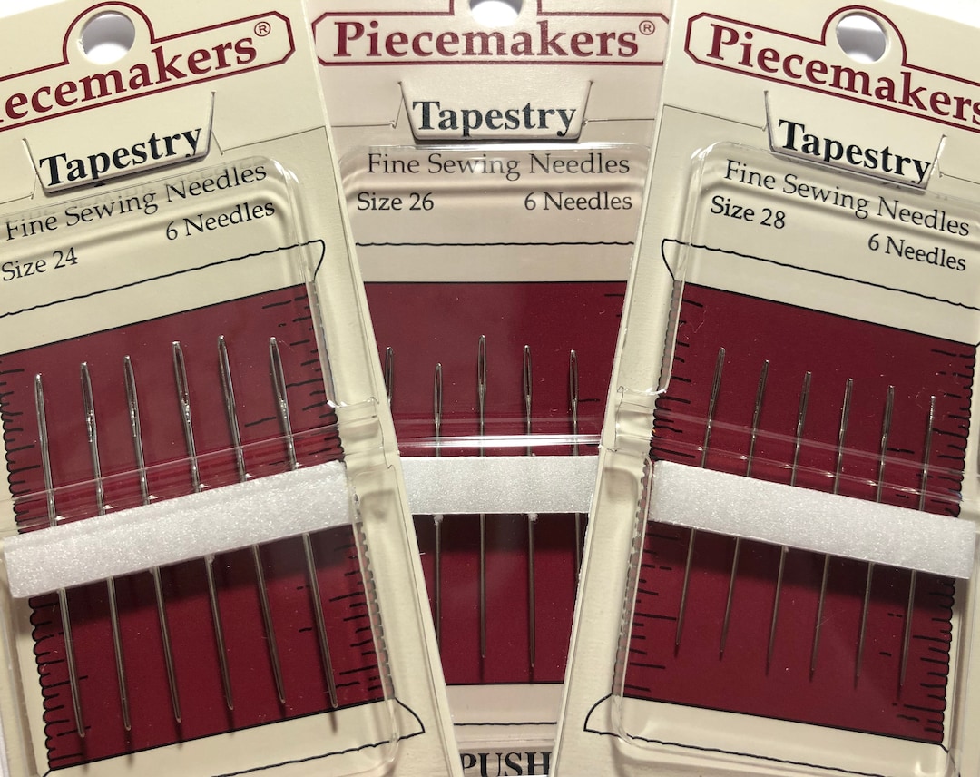 Piecemakers, Tapestry Needles, Counted Cross Stitch, Size 24, 26, 28 ...