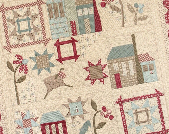 Quilt Pattern Village Square Lap Quilt Wall Hanging Sheep - Etsy