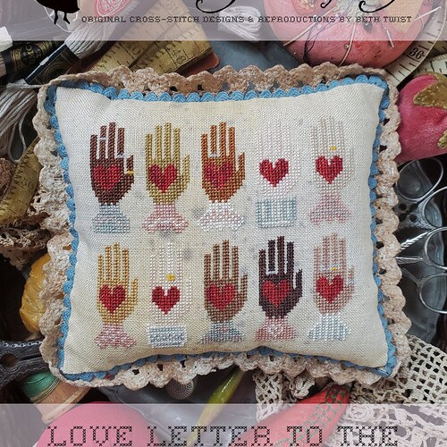 Heart in Hand DOODLES SPRING Cross Stitch Pattern - Etsy