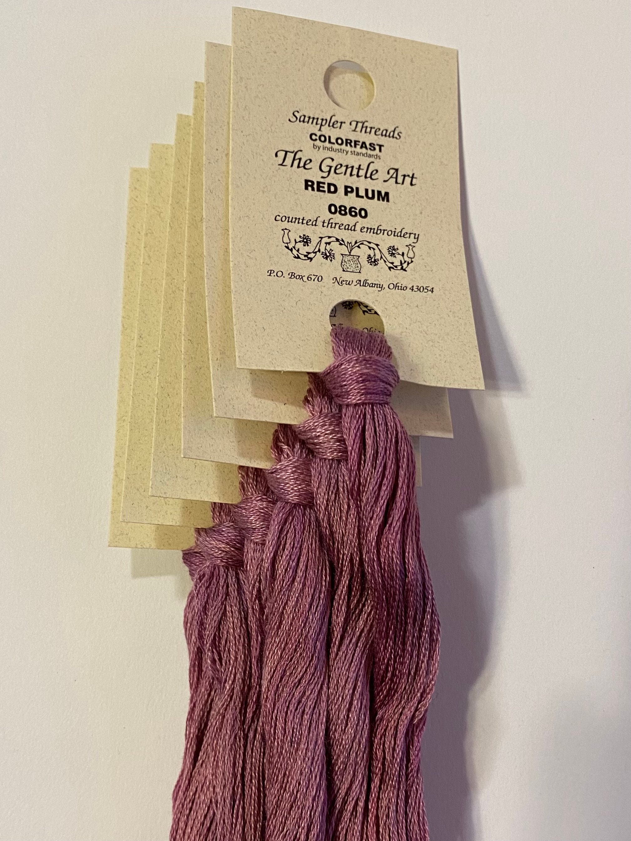 Gentle Art, Simply Shaker Threads, Red Plum, #0860, 10 YARD Skein ...