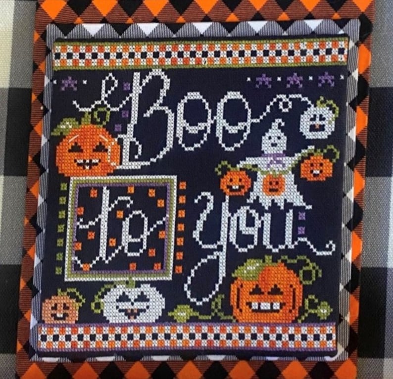 Cross Stitch Pattern Boo to You Halloween Decor Pumpkins - Etsy