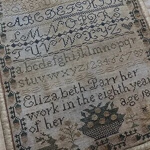 Counted Cross Stitch Pattern, Elizabeth Parr, Her Work, Reproduction ...