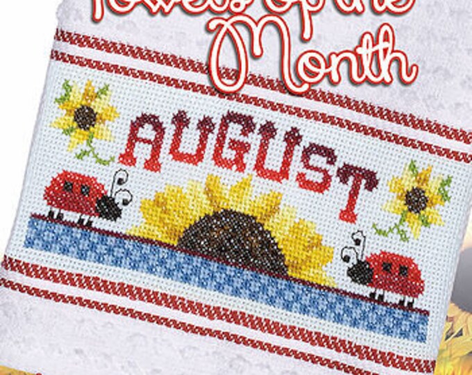 Counted Cross Stitch Pattern August Sunflowers & Ladybugs - Etsy