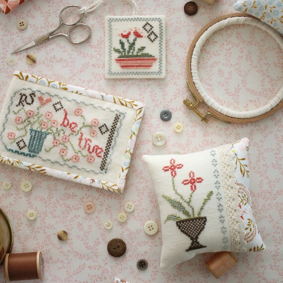 Counted Cross Stitch Pattern Be True Trio Needlebook - Etsy