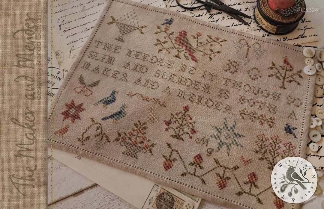 Counted Cross Stitch Pattern, the Maker & Mender, Sampler, Sampler ...
