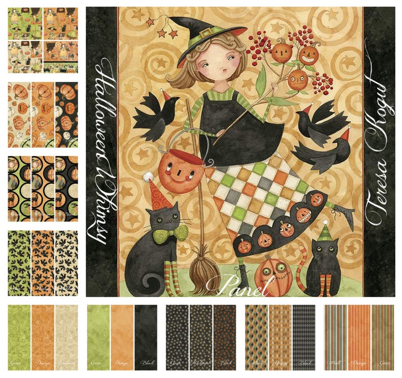 Quilt Fabric, Halloween Whimsy, Halloween Fabric, Pumpkins, Pumpkins ...