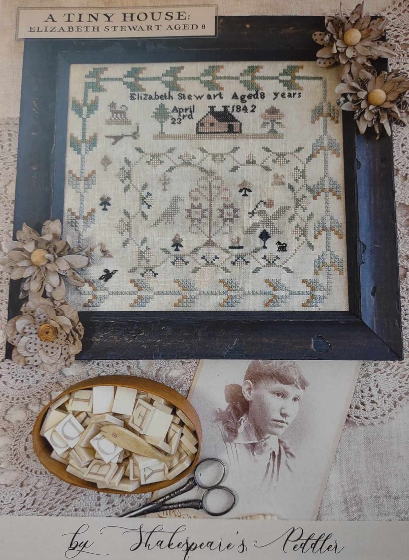 Counted Cross Stitch Pattern, A Tiny House, Elizabeth Stewart 1842 ...