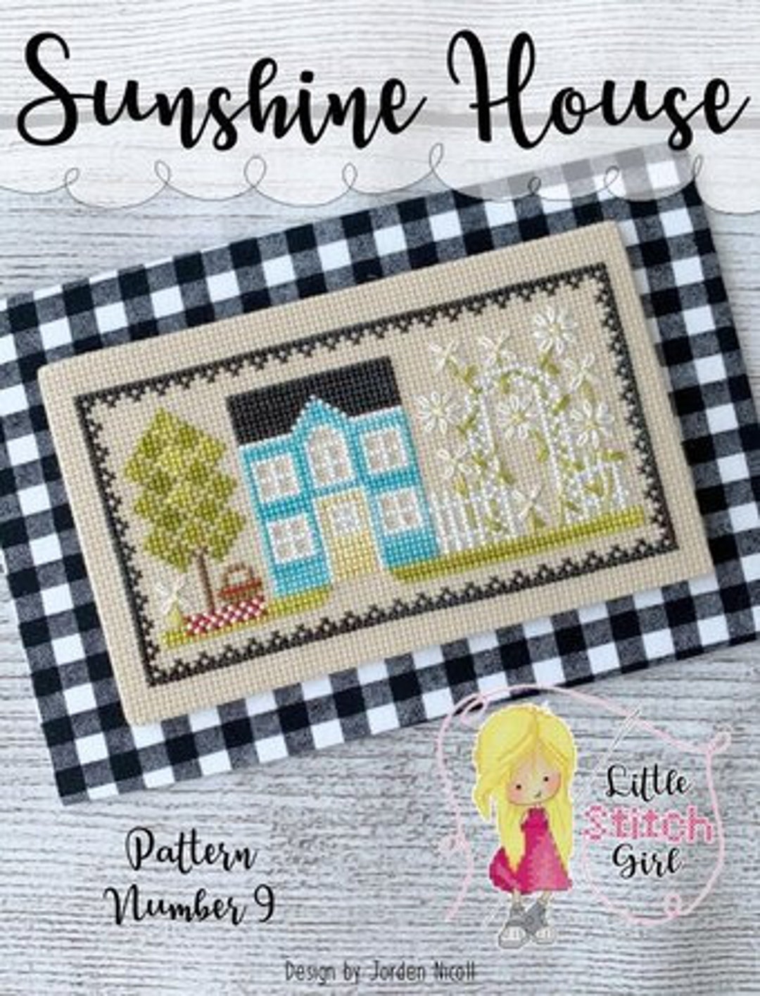 Counted Cross Stitch, Sunshine House, Summer Decor, Picnic Basket ...