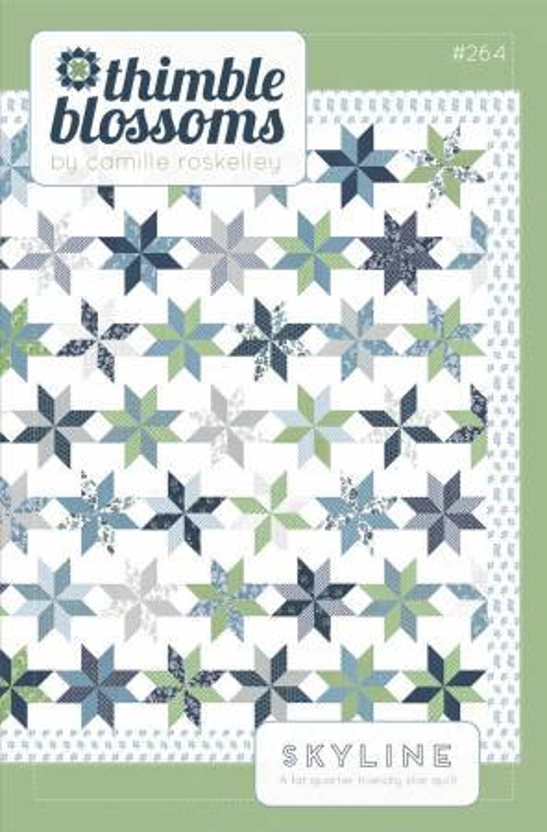 Quilt Pattern, Skyline, Star Quilt, Fat Quarter Friendly, Twin Quilt ...