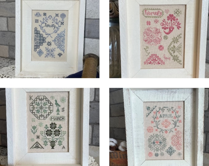 Counted Cross Stitch Pattern, Spring Quaker, Spring Decor, Quaker ...