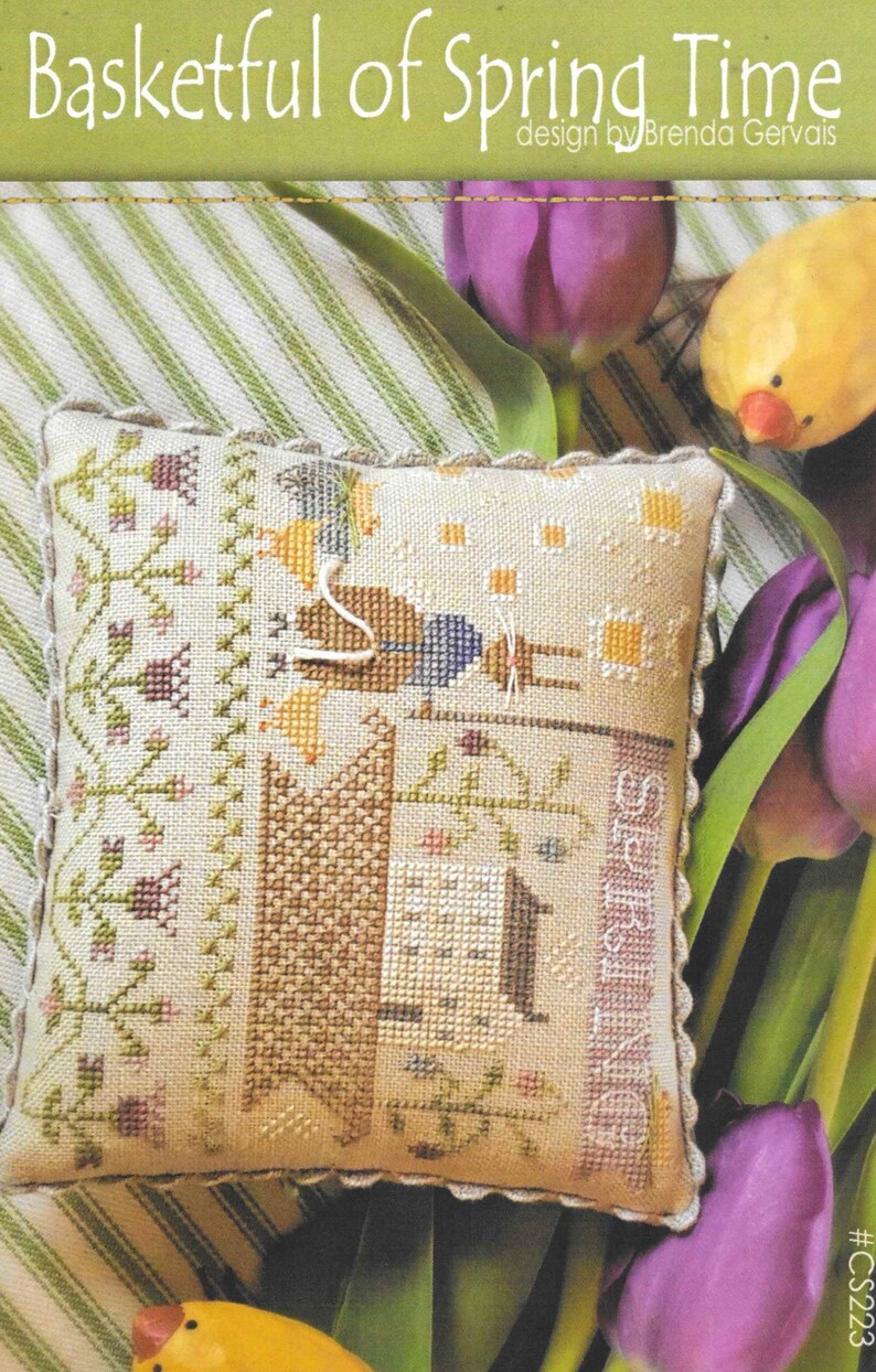 Counted Cross Stitch Pattern Basketful of Spring Time Spring - Etsy