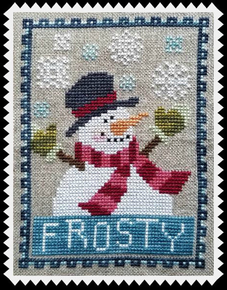 Counted Cross Stitch Pattern Snowman Trio Winter Decor - Etsy