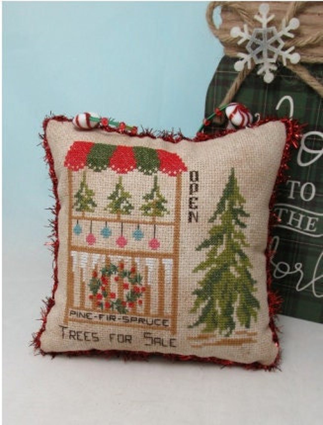 Counted Cross Stitch Pattern, Trees for Sale, Country Chic, Christmas ...