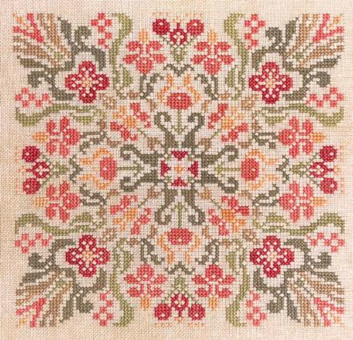 Cross Stitch Pattern, Prairie Flowers, Flower Motifs, Home Decor ...
