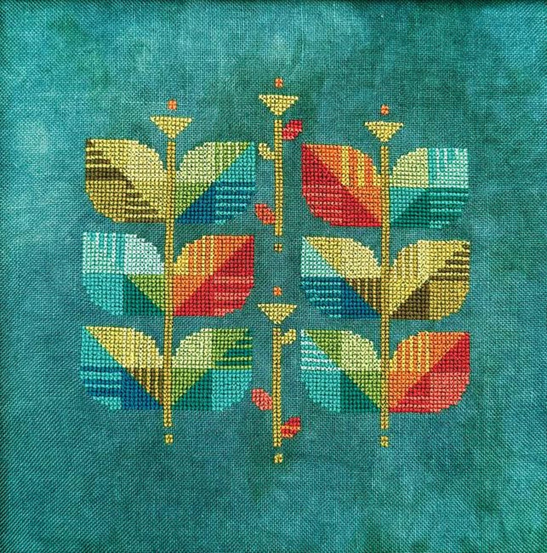 Pre-order, Counted Cross Stitch Pattern, Madras Beanstalk, Pillow ...