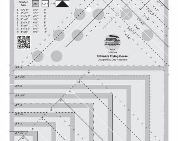 Quilt Ruler, Creative Grids, Ultimate Flying Geese, Acrylic Ruler ...