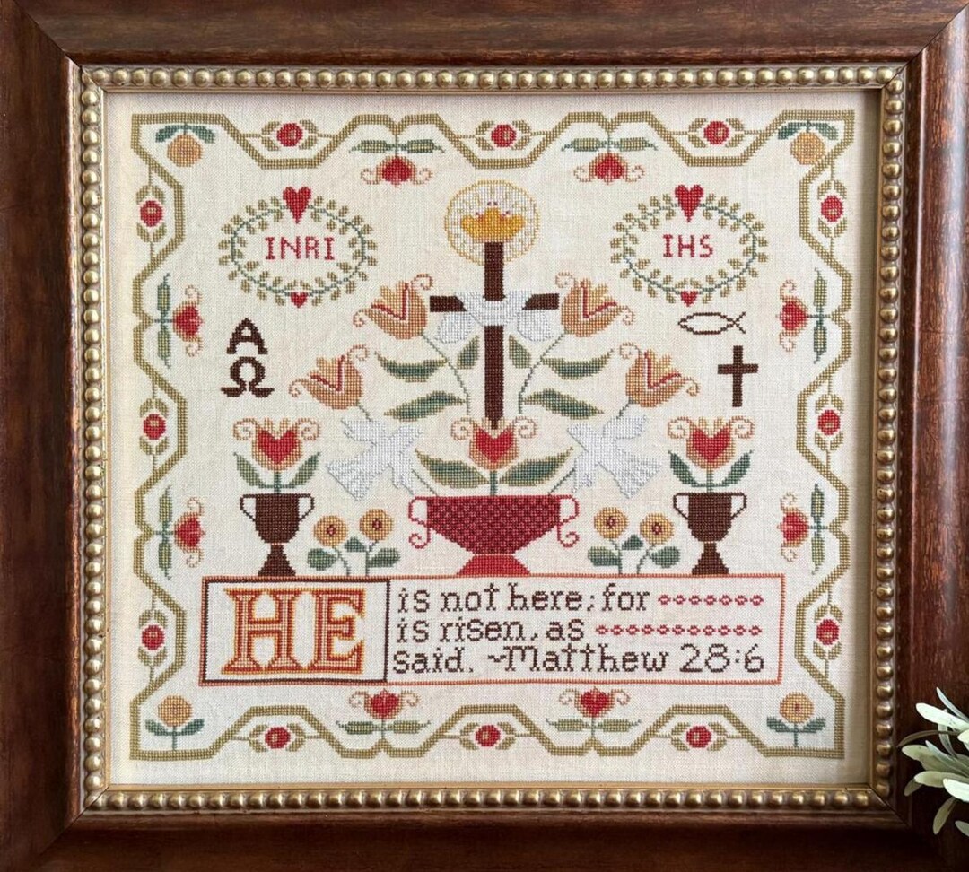 Counted Cross Stitch Pattern, Risen, Faith in Stitches Series, Matthew ...