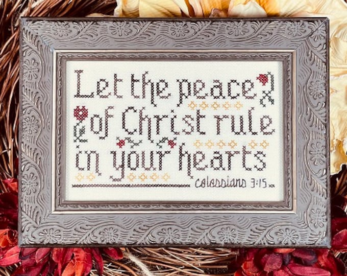 Counted Cross Stitch Pattern, the Peace of Christ, Inspirational ...