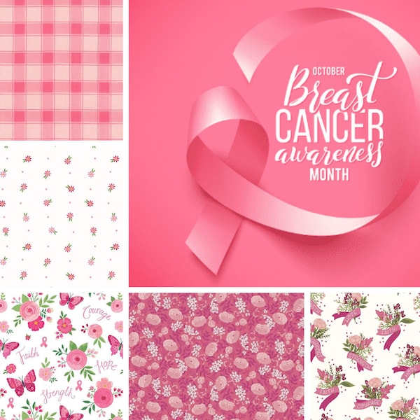 Breast Cancer Fabric - Etsy
