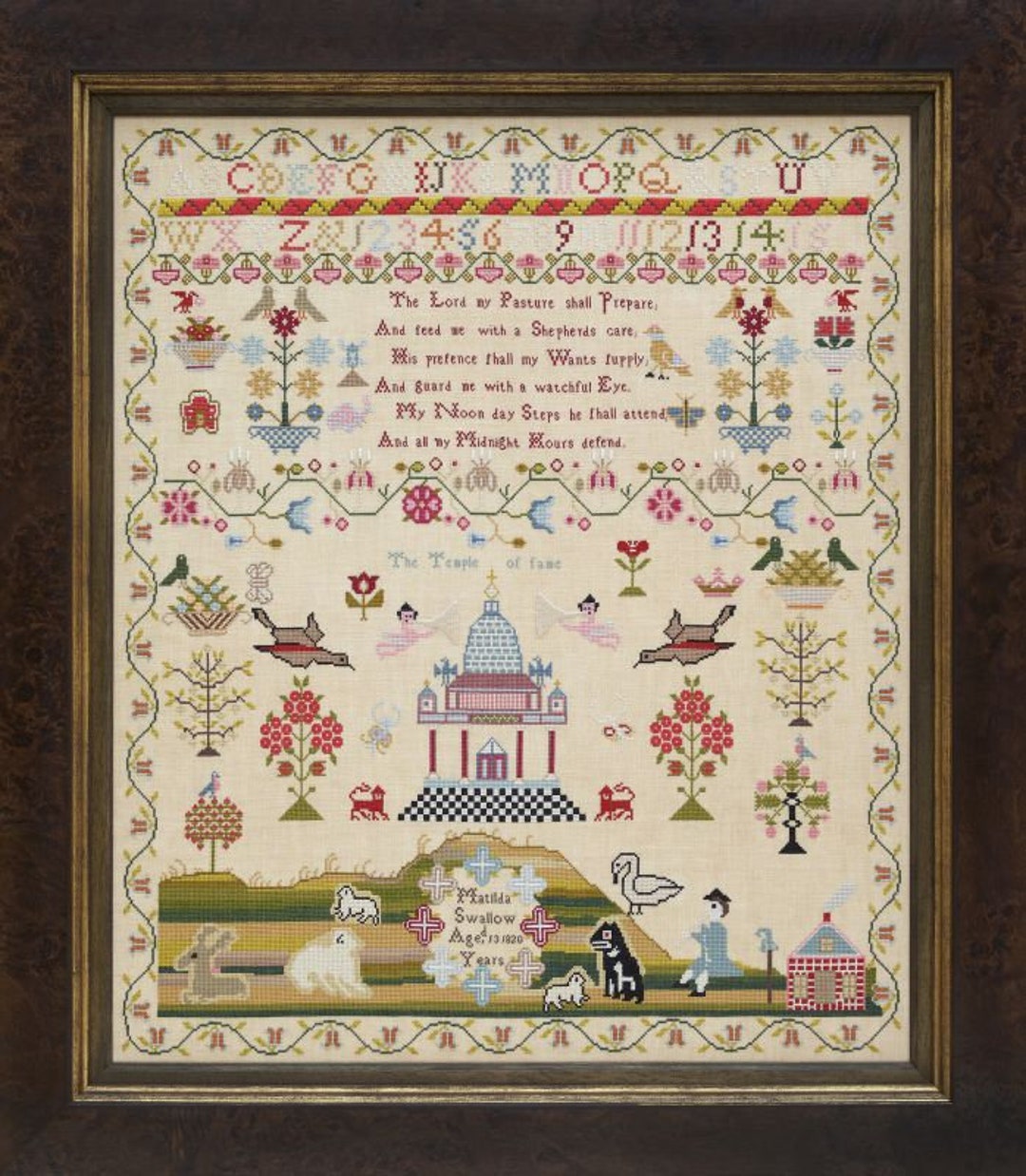 Counted Cross Stitch Pattern, Matilda Swallow 1820, Reproduction ...