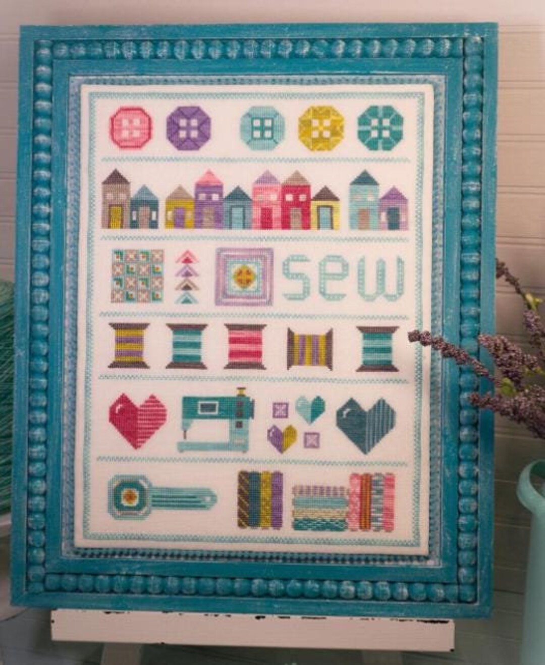 Counted Cross Stitch Pattern, Oh Sew Happy, Sewing Notions Motifs ...
