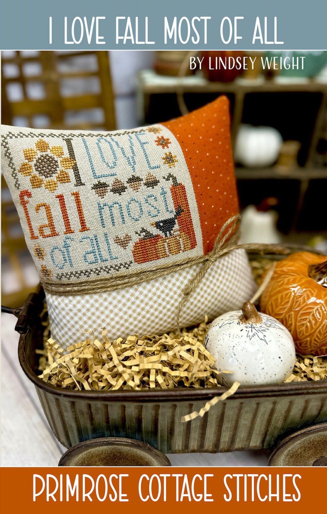 Counted Cross Stitch Pattern, I Love Fall Most of All, Autumn Decor ...