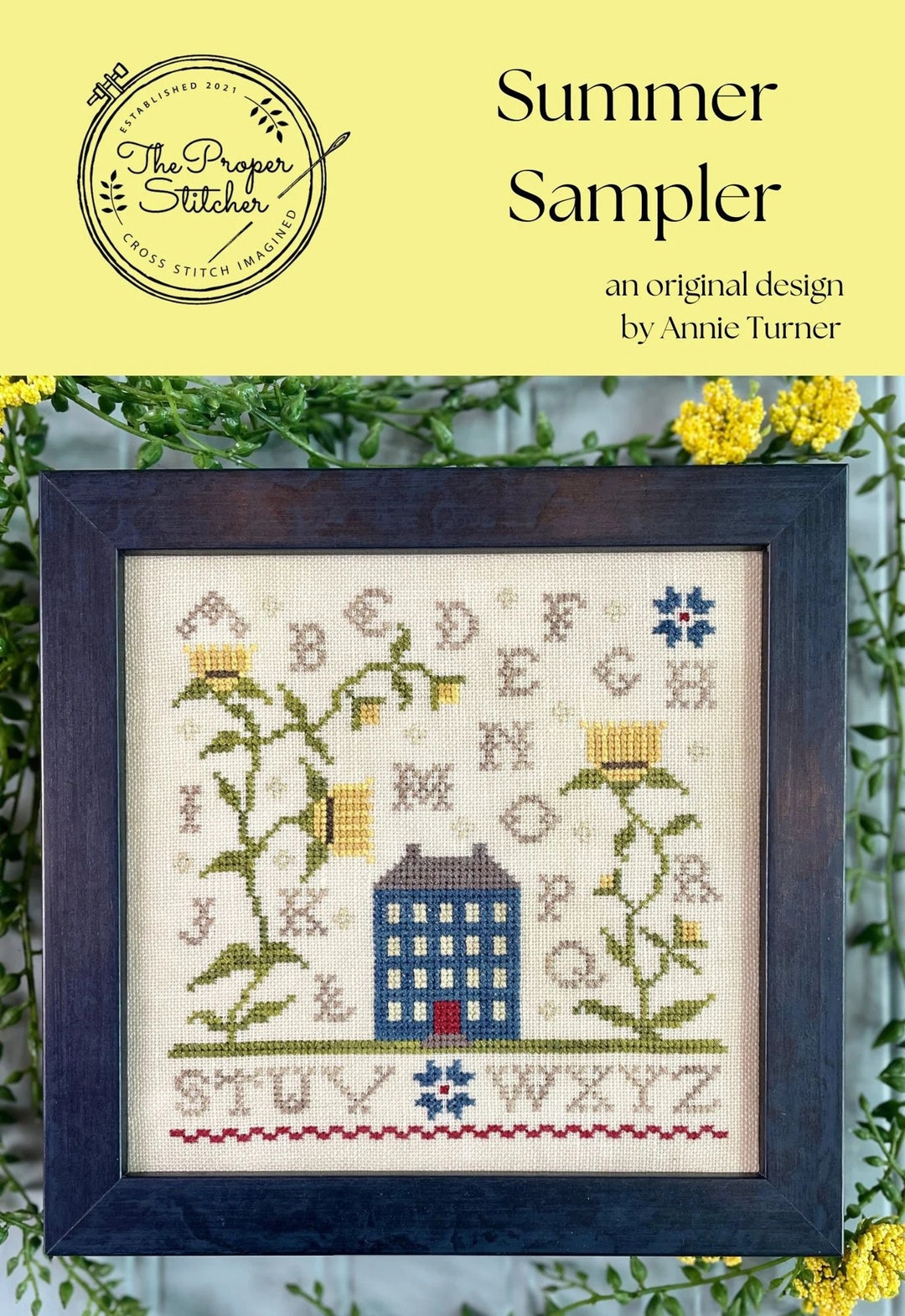 Counted Cross Stitch, Summer Sampler, Summer Decor, Flower Motifs ...
