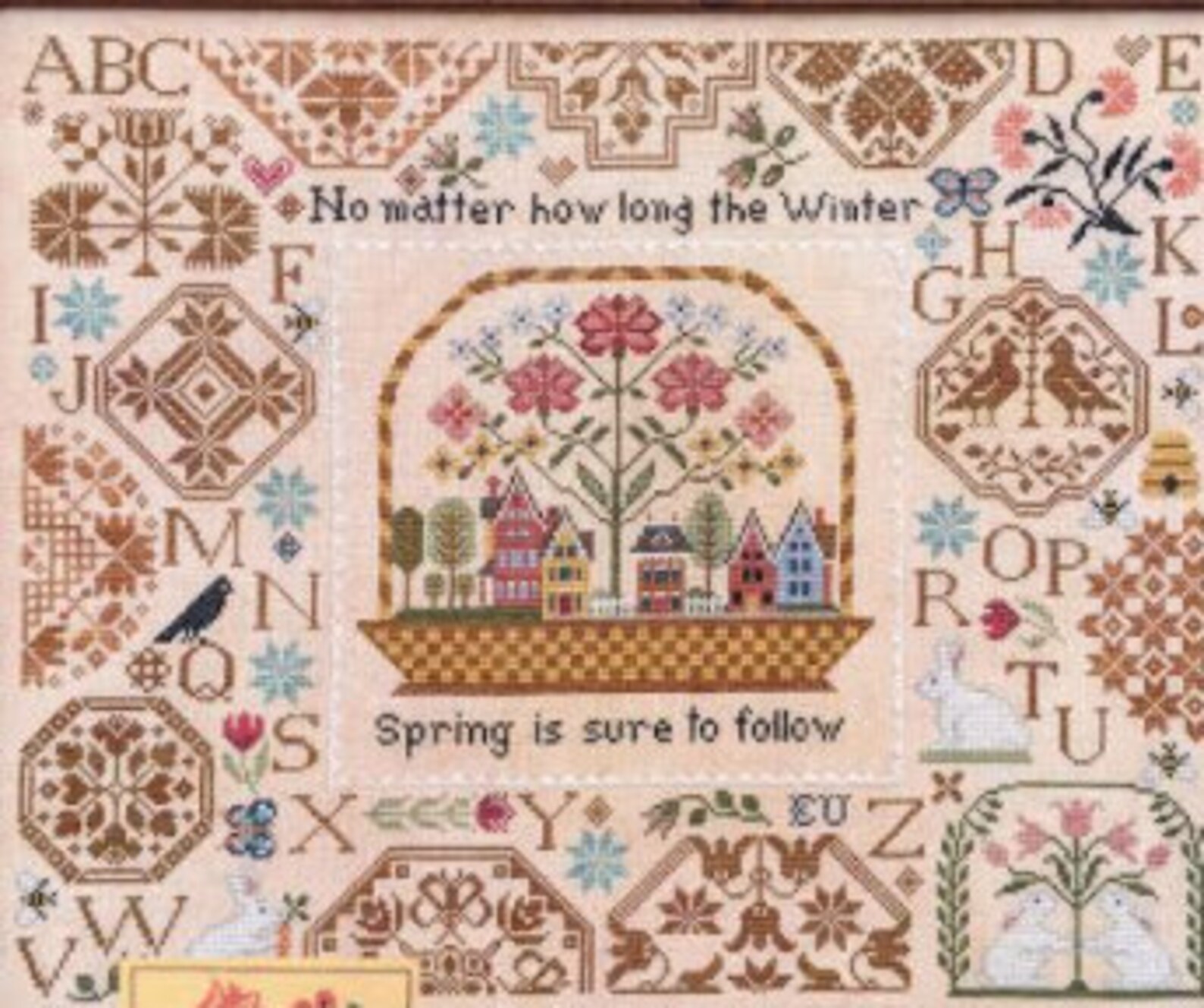 Counted Cross Stitch Pattern Spring Quaker Spring Decor - Etsy