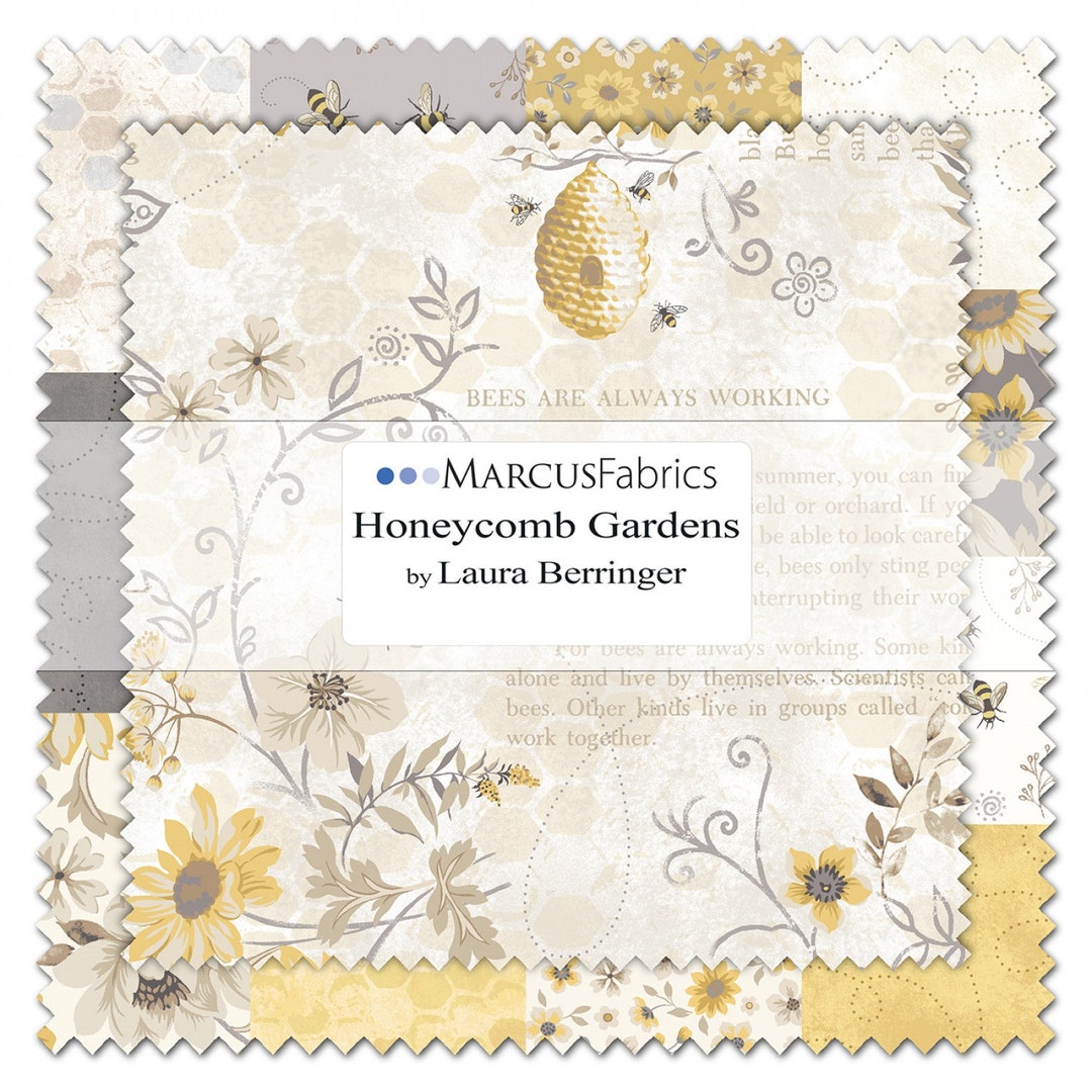 Quilt Fabric, Honeycomb Gardens, Floral Fabrics, Cotton, Quilters ...