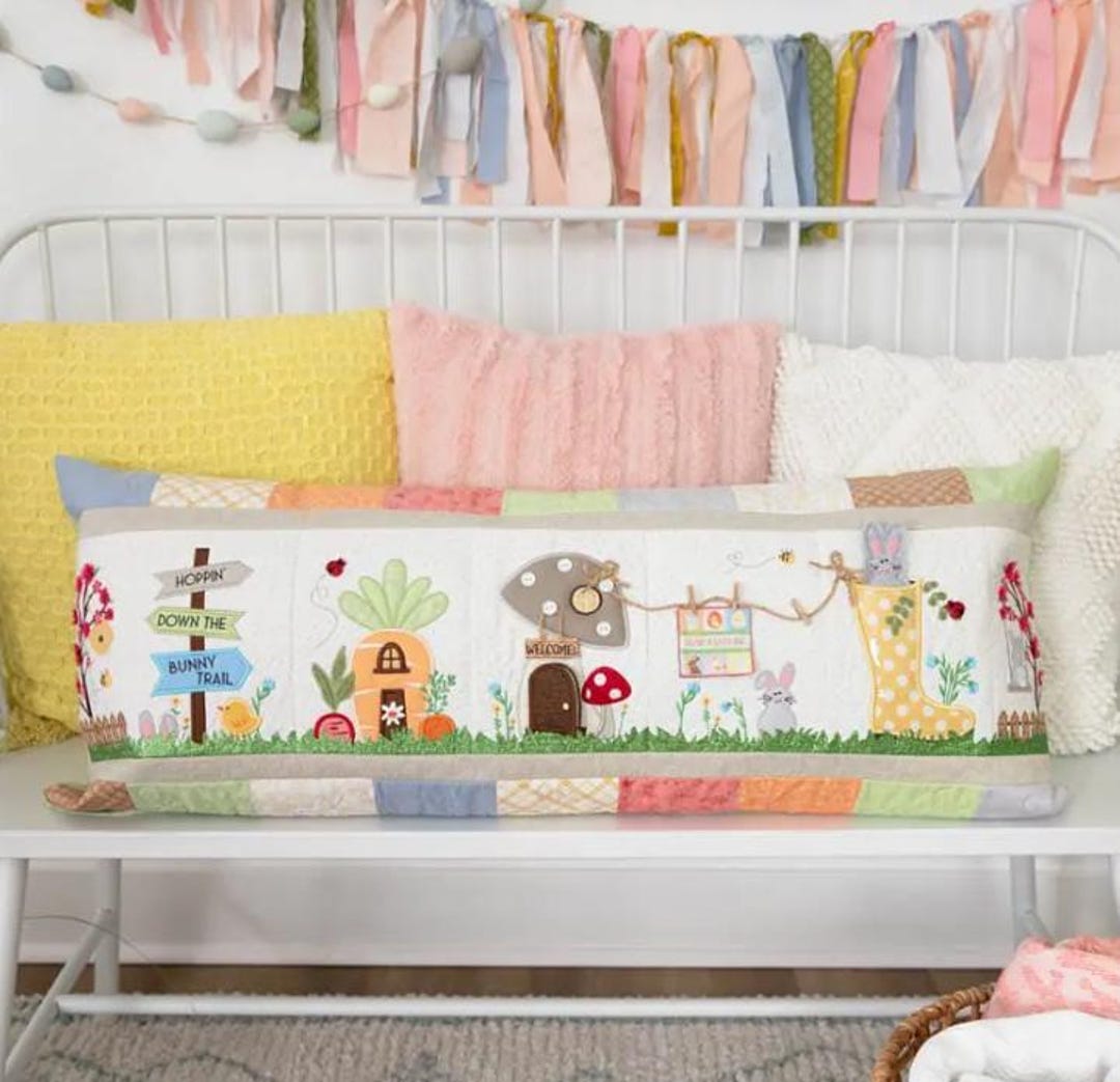 Hoppin' Down the Bunny Trail, Machine Embroidery, Quilt Fabric Kit ...