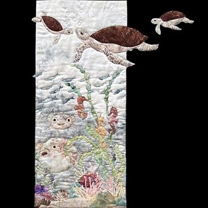 Quilt Pattern, Poetry of the Sea, Dolphin, Sea Turtles, Pufferfish ...