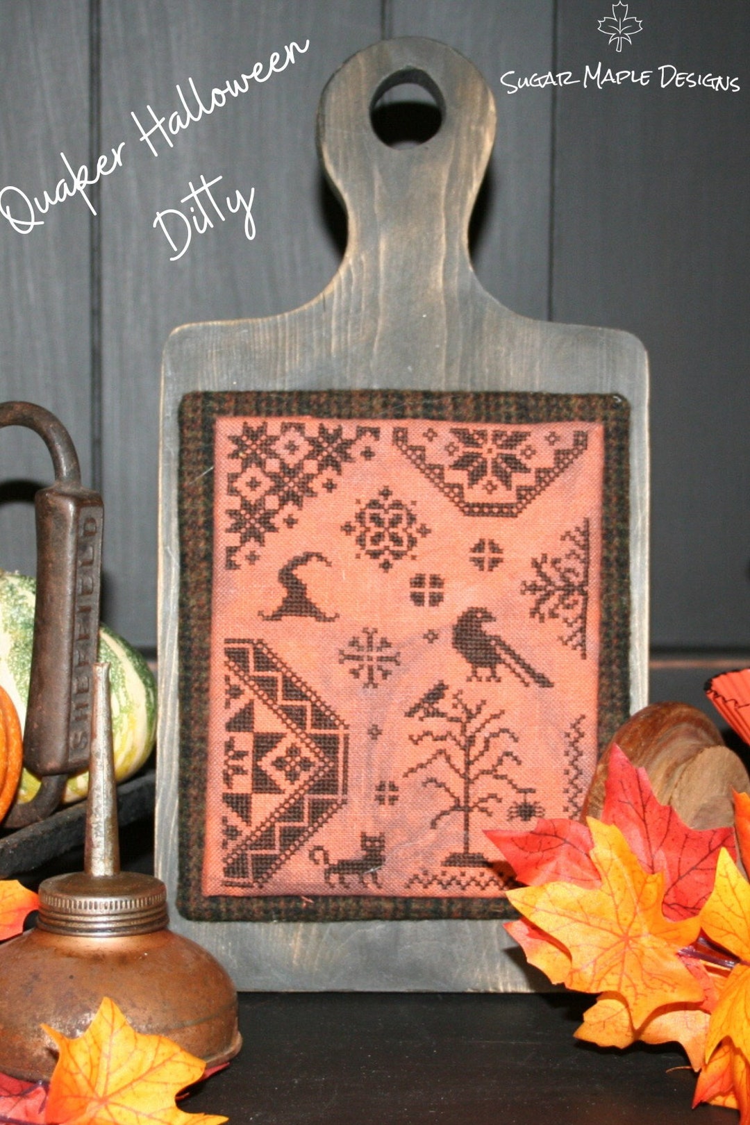 Counted Cross Stitch Pattern, Quaker Halloween Ditty, Halloween Decor ...