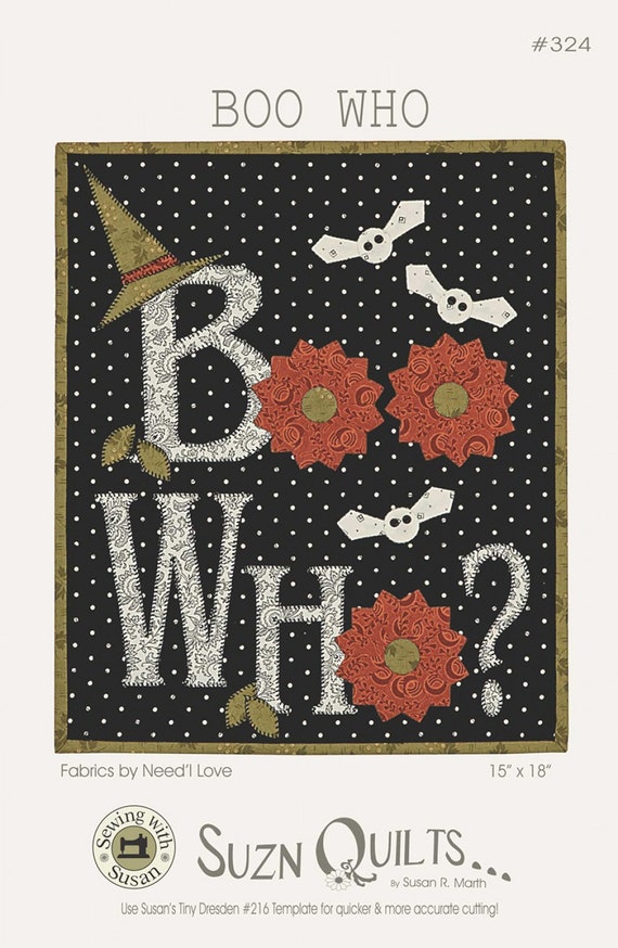 Quilt Pattern Boo Who Applique Quilt Fall Decor Halloween - Etsy