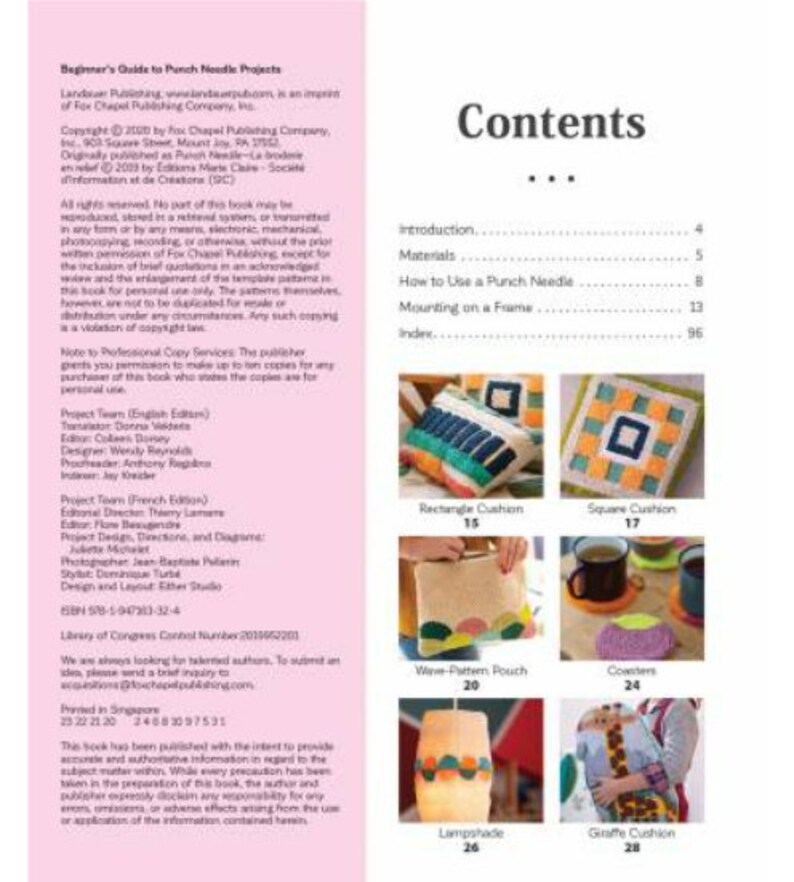 Softcover Book, Beginner's Guide to Punch Needle Projects, Home Decor ...