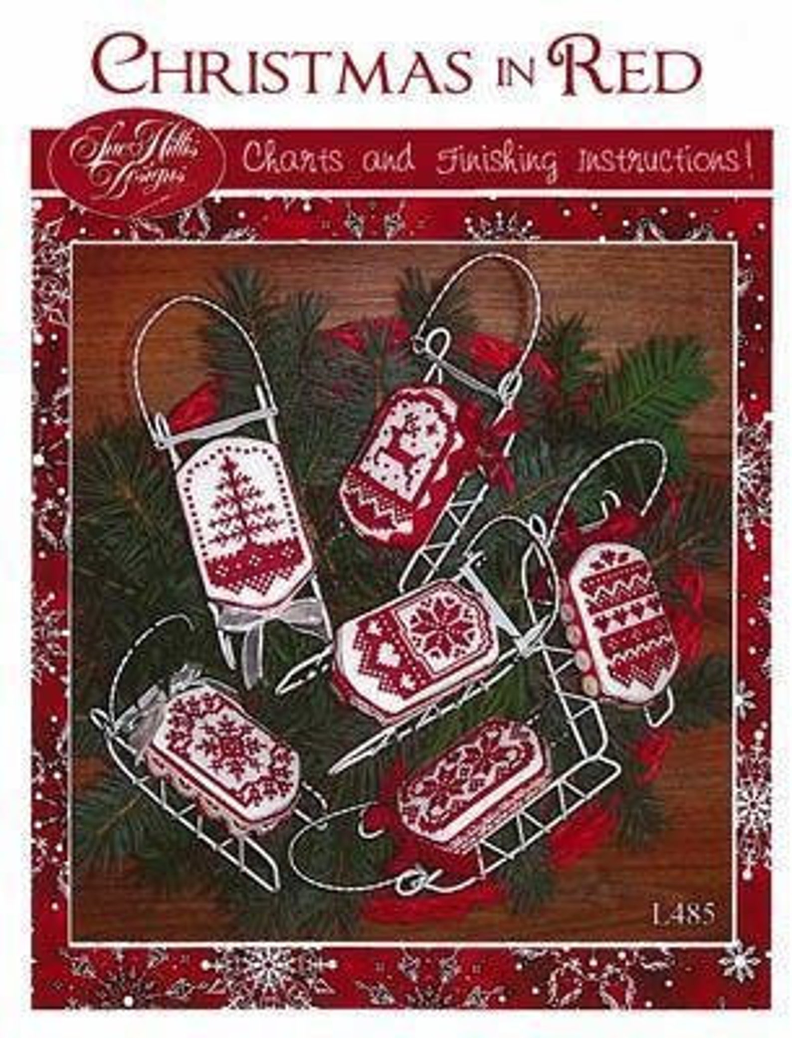 Counted Cross Stitch Pattern Christmas in Red Christmas - Etsy