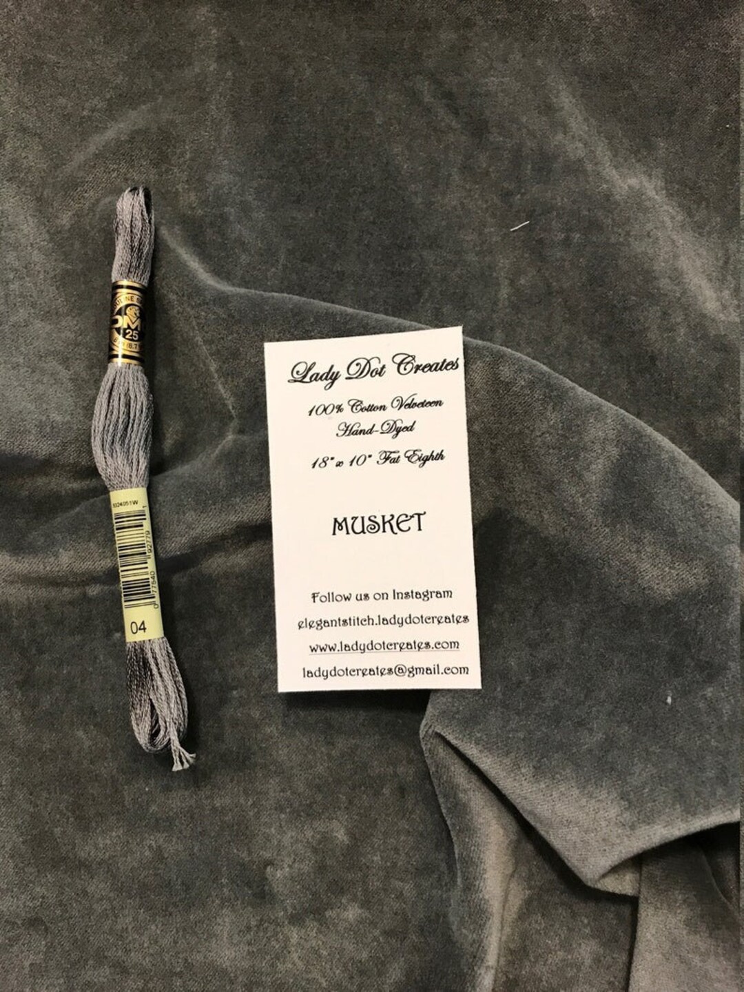 Velveteen, Musket, Gray Velveteen, Hand Dyed Velveteen, Cotton ...