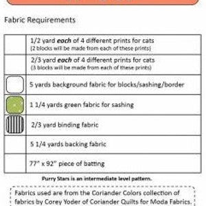 Quilt Pattern, Purry Stars, Cats, Star Quilt, Country Rustic, Lap Quilt ...