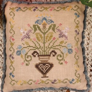 Counted Cross Stitch Pattern, Budding Bouquet-spring, Pillow Ornaments ...